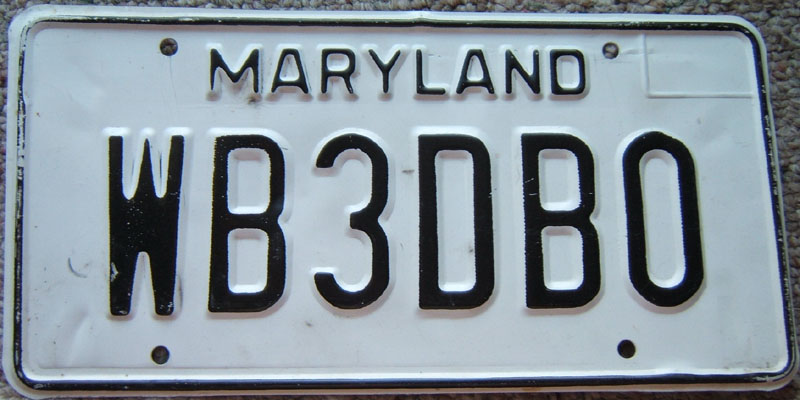K3BUF's Amateur Radio License Plates