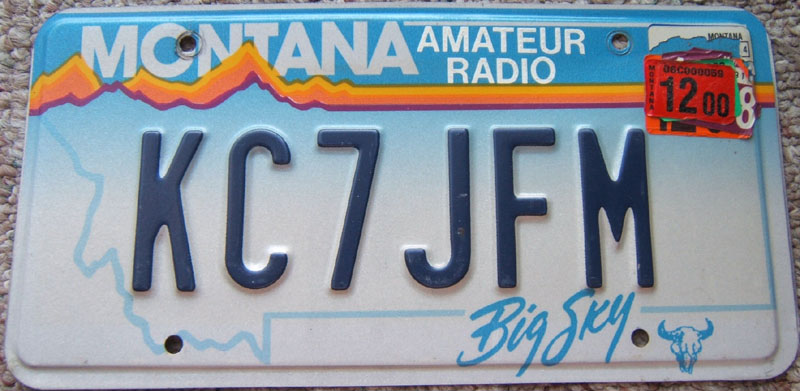 K3BUF's Amateur Radio License Plates